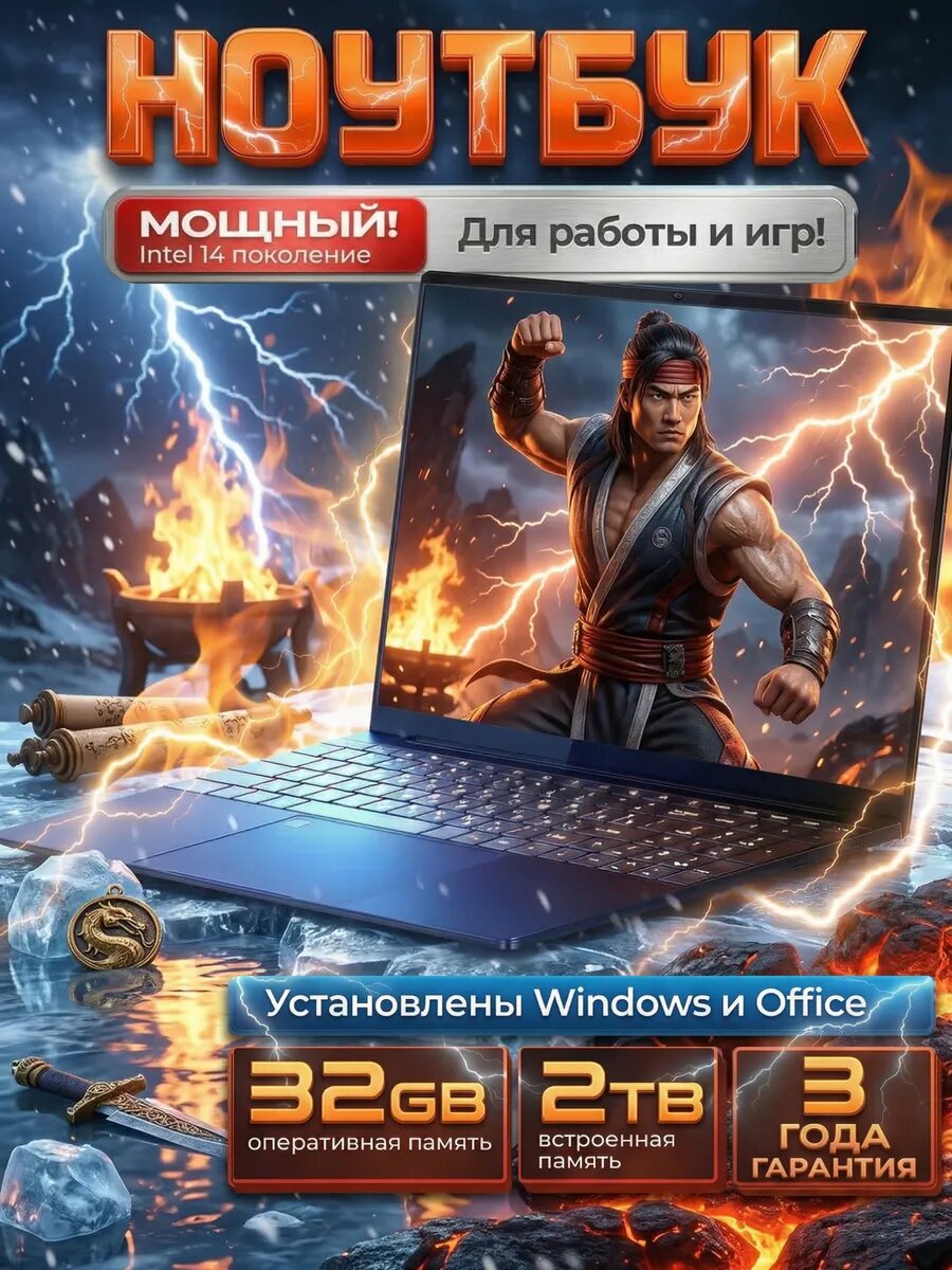 Ноутбук HiGH TECH R606 Intel H-Series RAM 32GB / SSD 2048GB