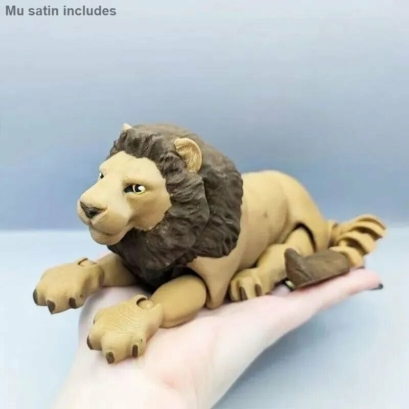 Лев подвижный,3д игрушка подвижная,20CM