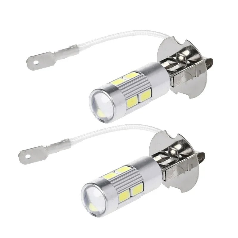 Светодиодные лампы H1 10SMD 5630 для автофар, 12В, 2шт
