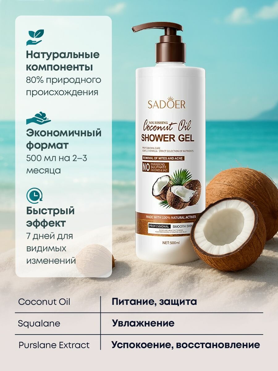 Гель для душа SADOER 500мл — фото 1