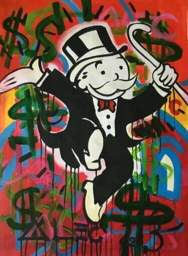 Печать на холсте Alec Monopoly, 30x40см, PF54404