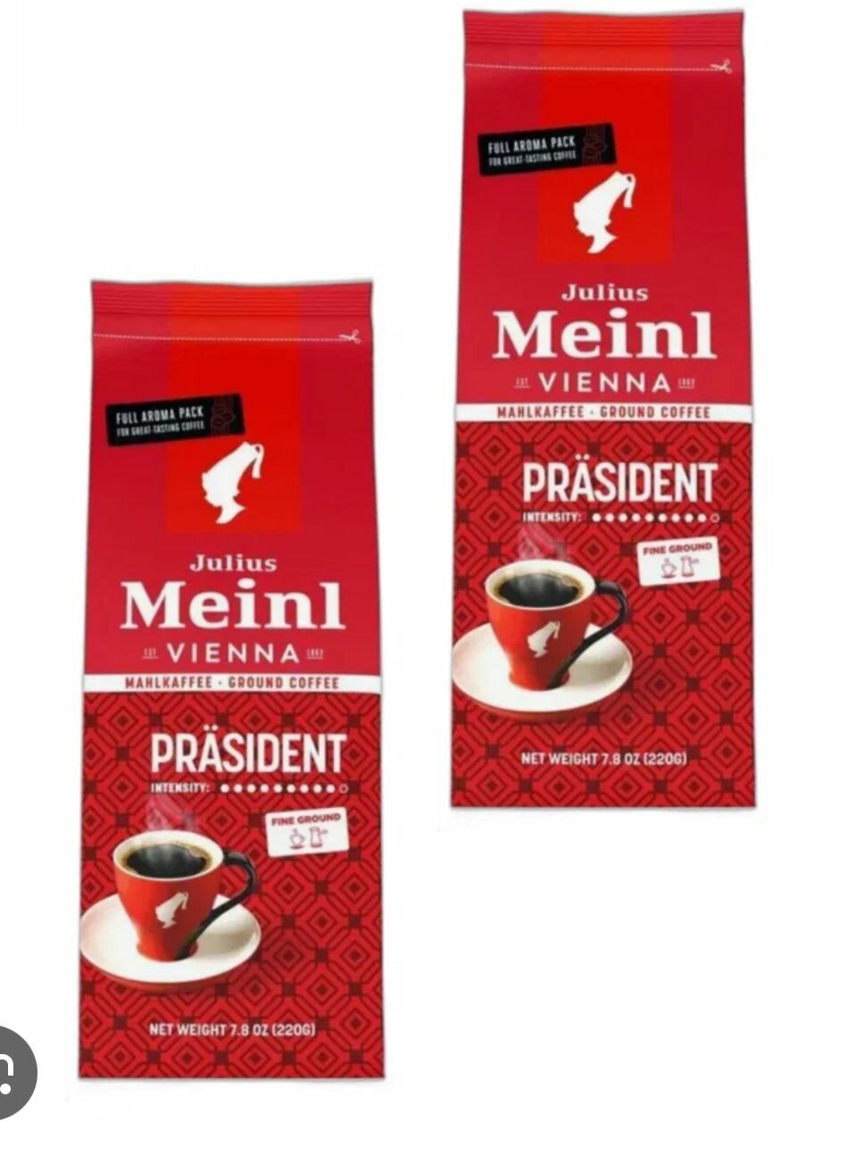Кофе молотый Julius Meinl Prasident 4 шт * 220 гр