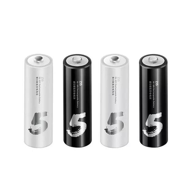 Аккумуляторные батарейки ZMI ZI5 Ni-MH AA, 4 шт, Белый/Черный