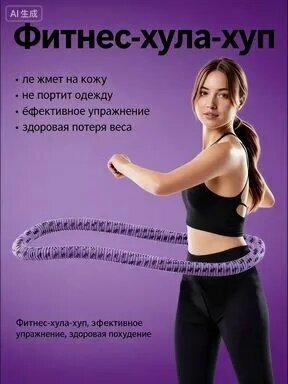 Хула-хуп в мягкой упаковке, длина 190 см, вес 1500 грамм