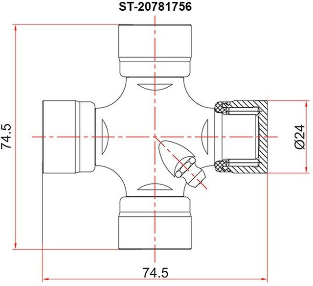 Крестовина SAT ST-20781756 CHEVROLET CAPTIVA C100/OPEL ANTARA/DAEWOO WINSTORM 07-