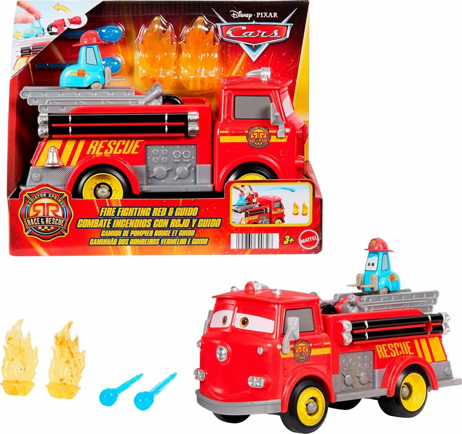 Машинка Mattel Cars пожарные Ред и Гвидо JFL54, для мальчиков