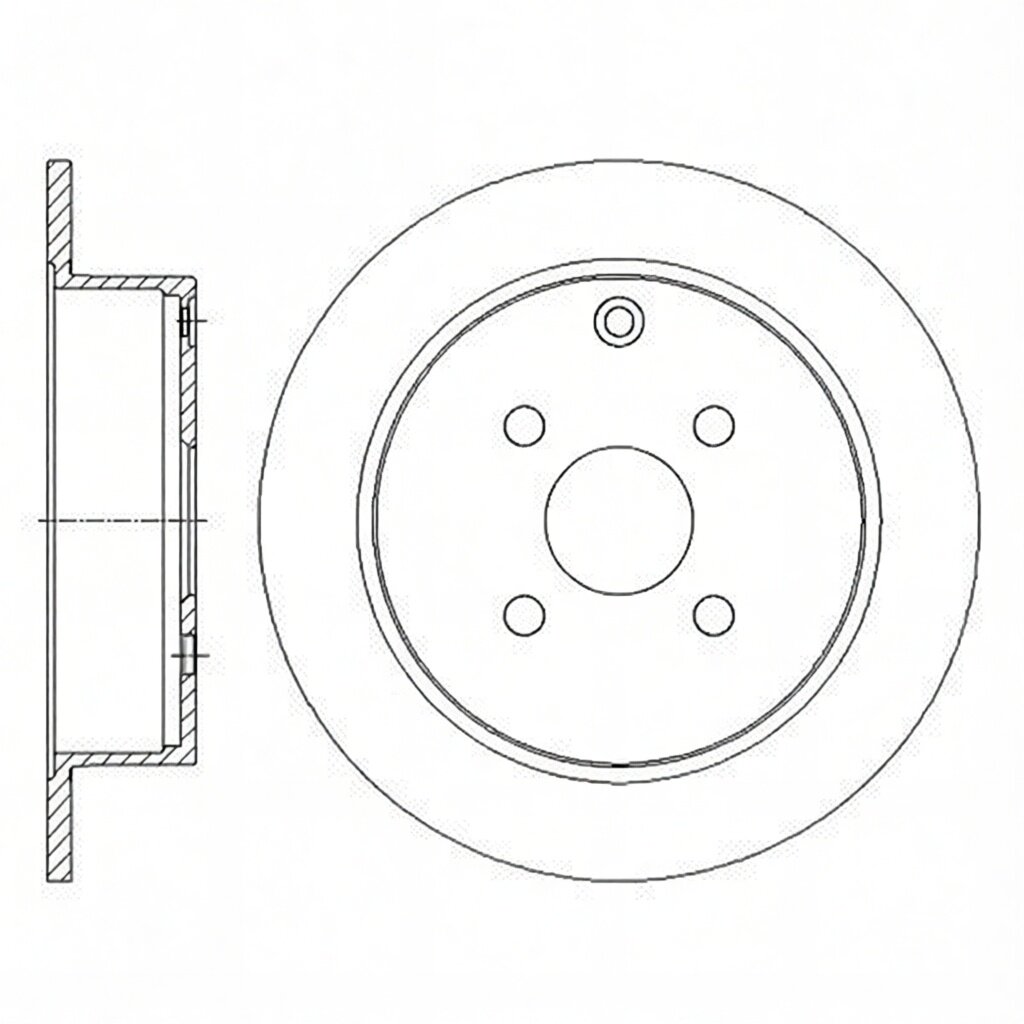 Диск тормозной TOYOTA COROLLA 1.4-2.0 02-/YARIS 1.0-1.5 99- задний SD4073 Sangsin brake арт. SD4073