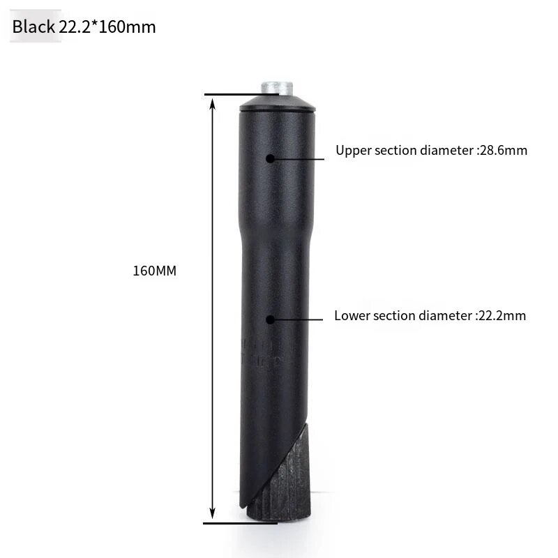 Удлинитель выноса руля велосипеда, Black 22.2mm, 160mm