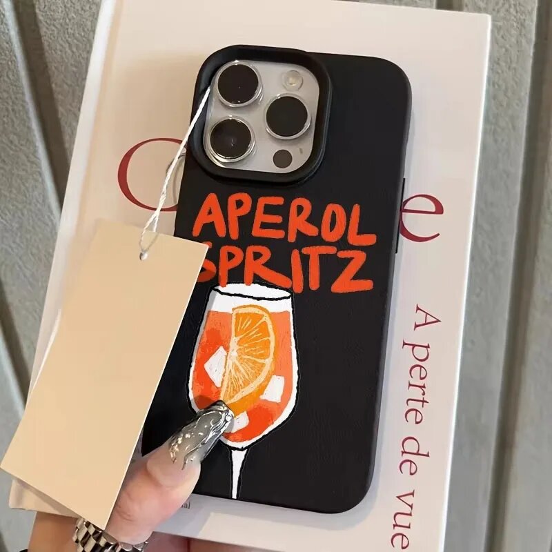 Модный чехол для телефона Spritzs Aperols для iPhone 17 16 15 14 iPhone17 Про Макс, Black-YYDSW5578