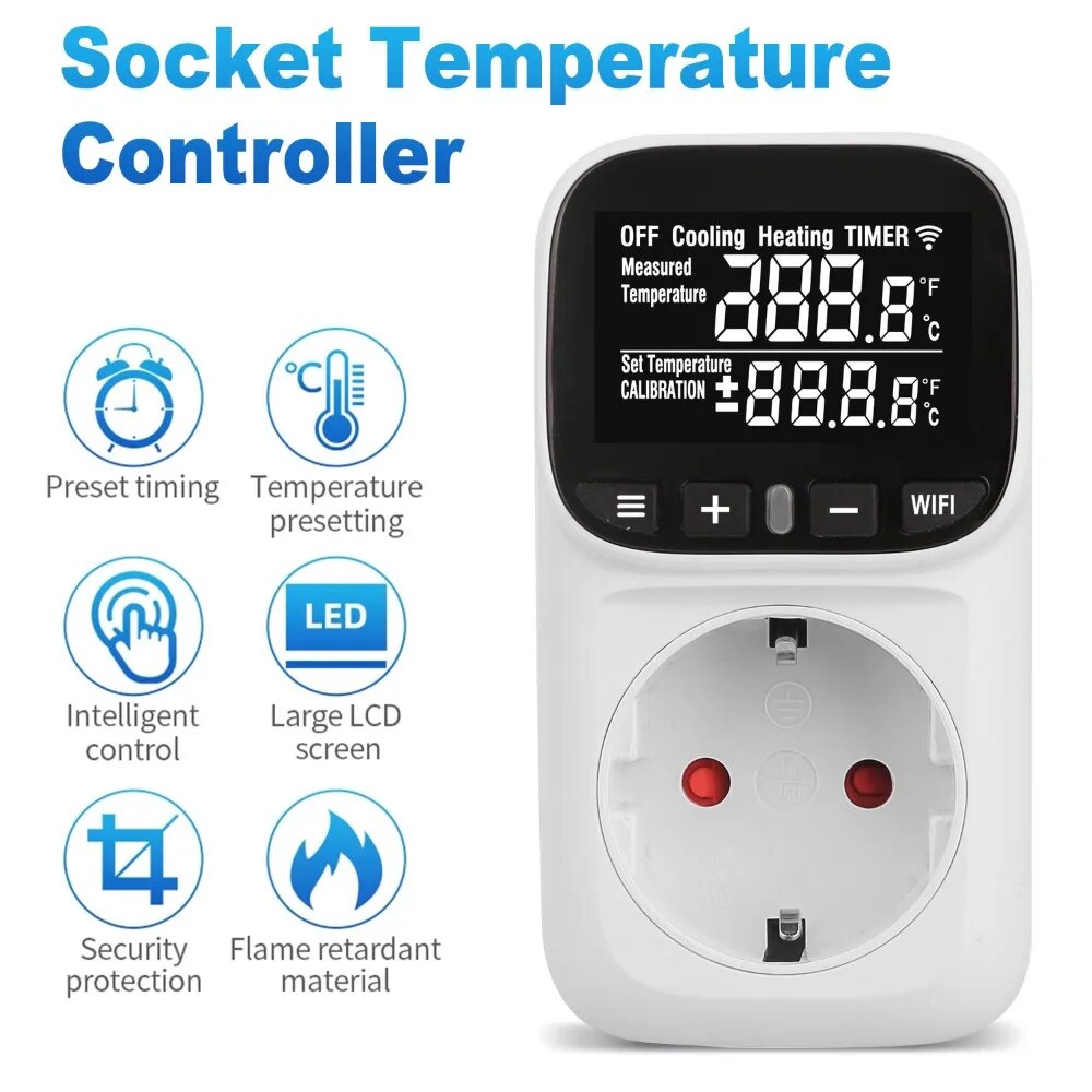 Wi-Fi терморегулятор SINOTIMER 220В EU Plug — фото 1