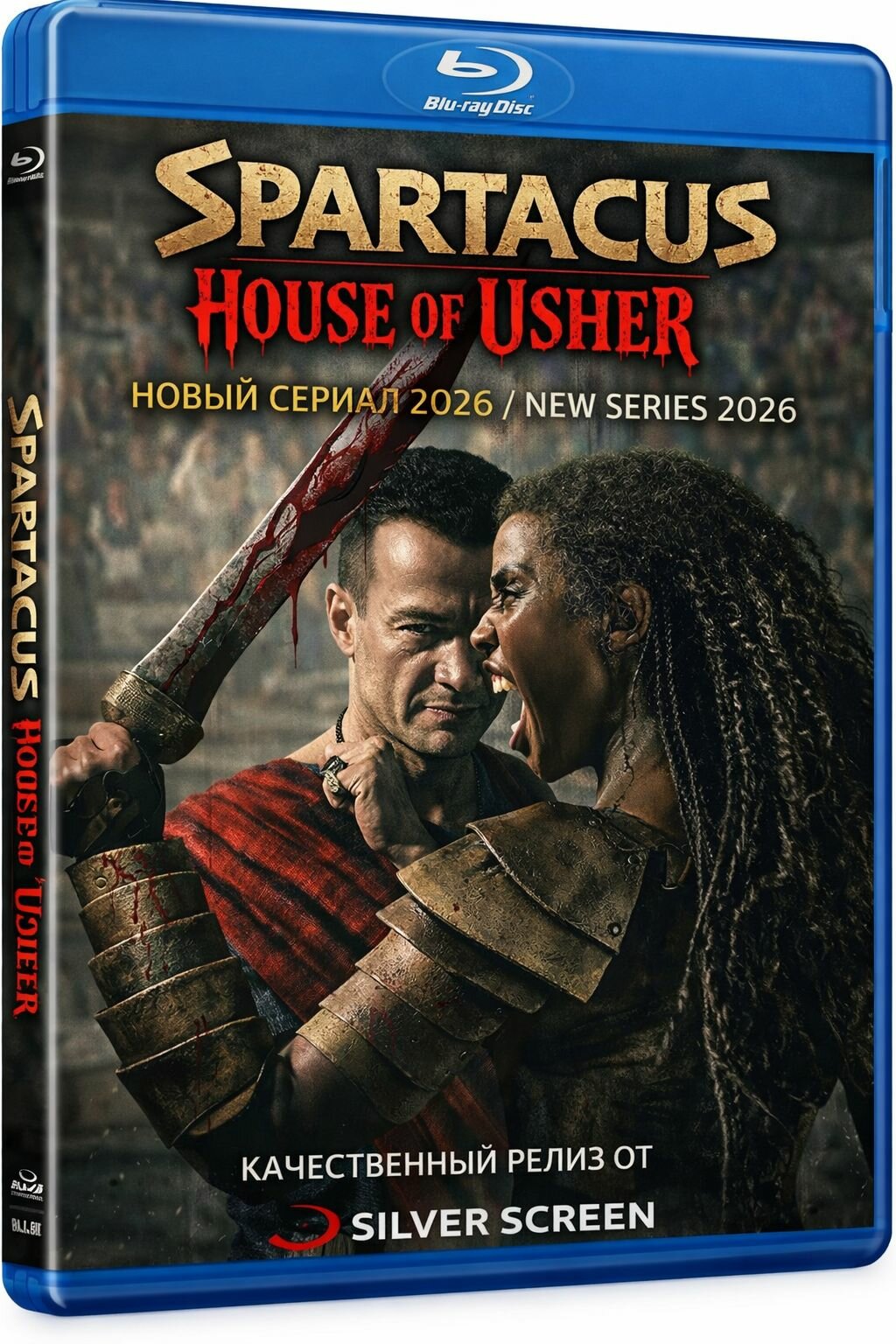 Спартак: Дом Ашура (новинка 2026) 2 Blu-ray диск боевик драма сериал