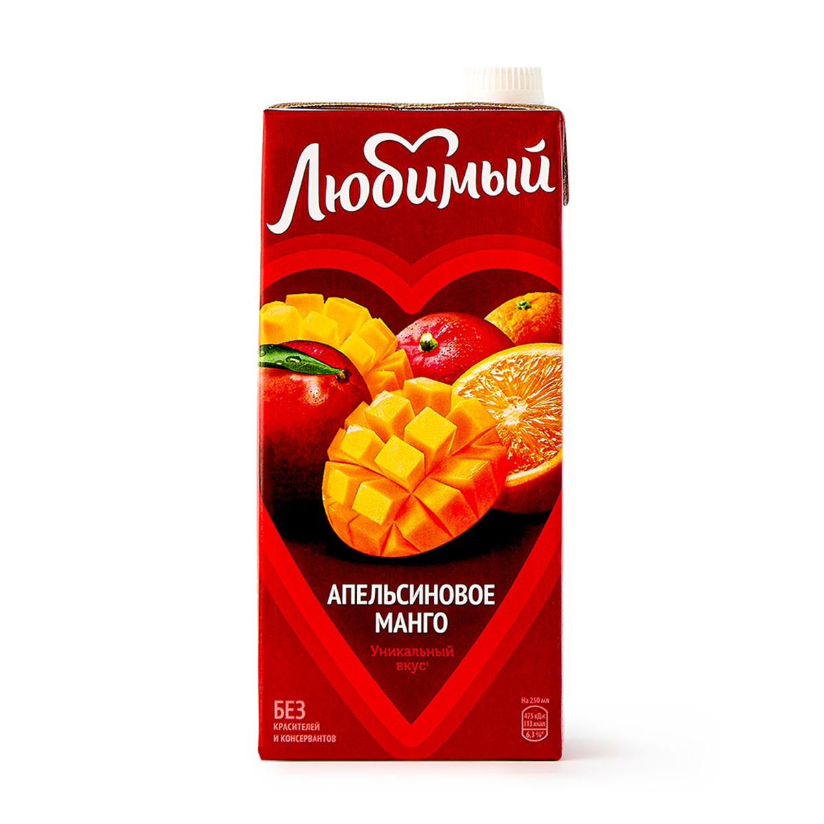 Напиток Любимый "Апельсиновое Манго", сокосодержащий, тетрапак, 0,95 л