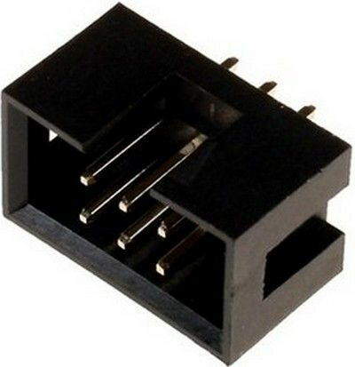BH-06 (IDC-06MS), Вилка на плату прямая 6pin 2.54мм / 10 штук