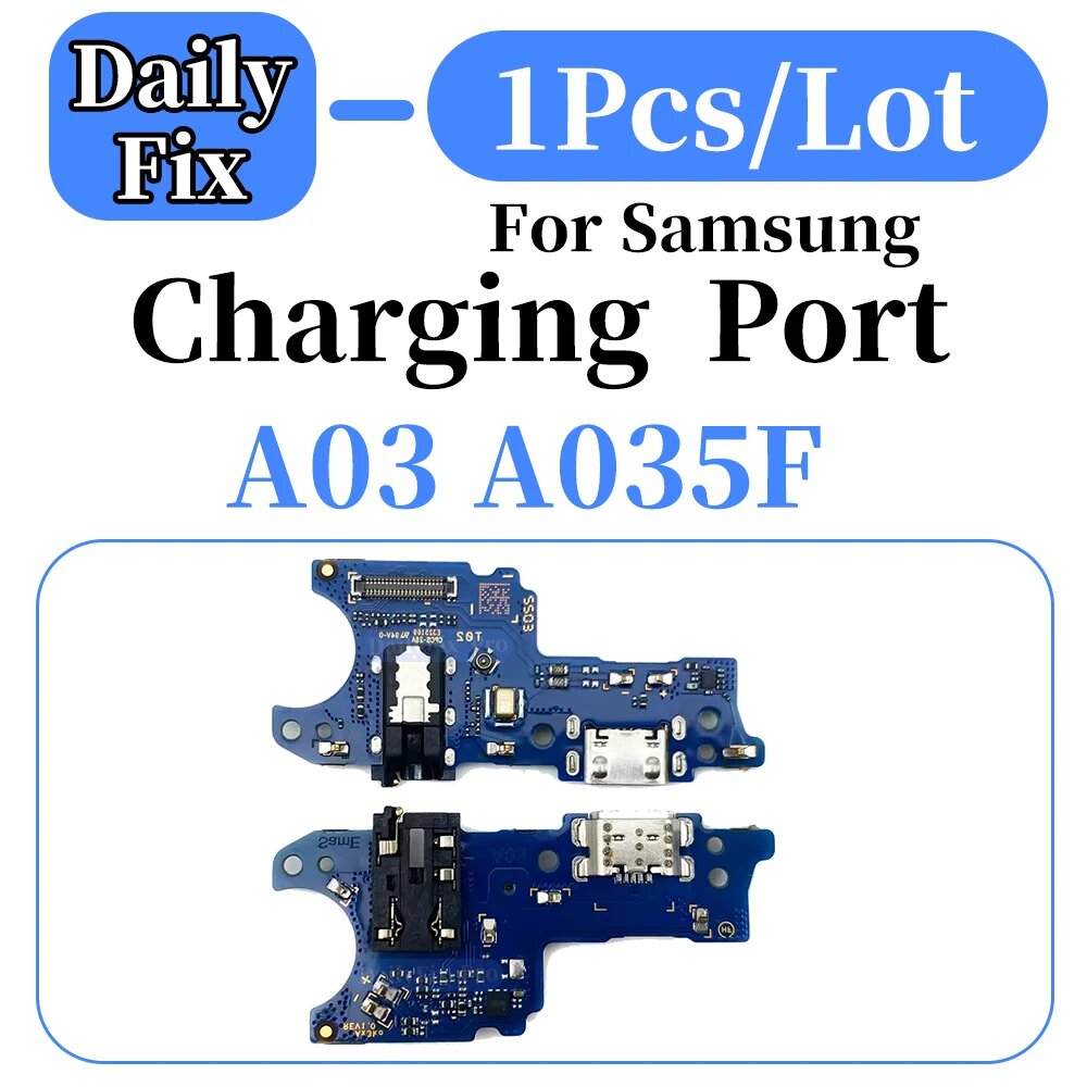 Подходит для Samsung A03 A035F: нижняя плата зарядки, интерфейс USB, ремонтная замена