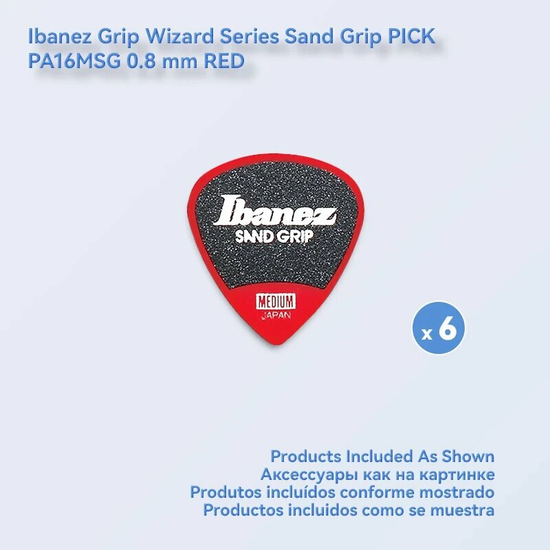 Ibanez Sand Grip PA16MSG Red 0.8 мм, 6 шт