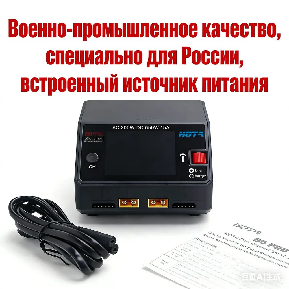HOTA D6 Pro AC 200W DC 650W 15A сбалансированное зарядное устройство для моделей самолетов, игрушек для моделей автомобилей-ts