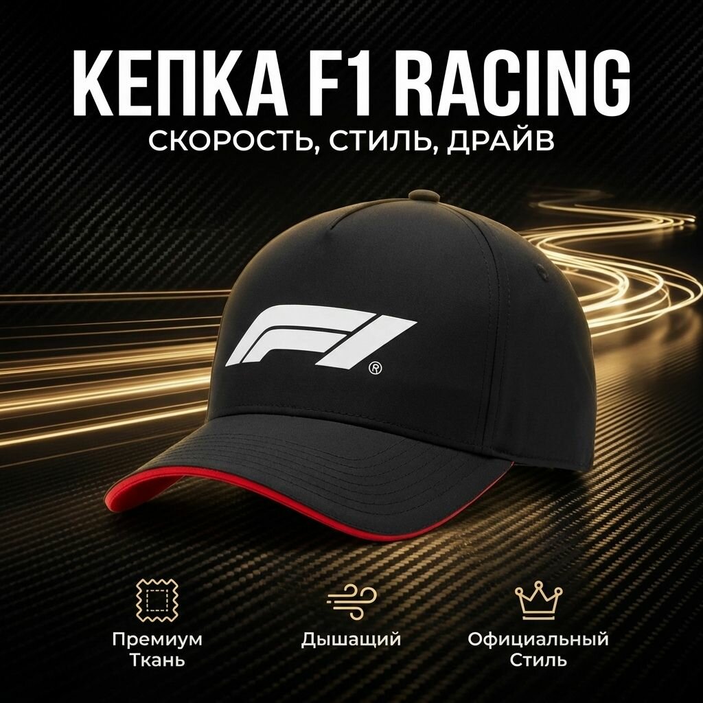 Бейсболка для рыбалки и охоты Red Bull 2026 Серия F1