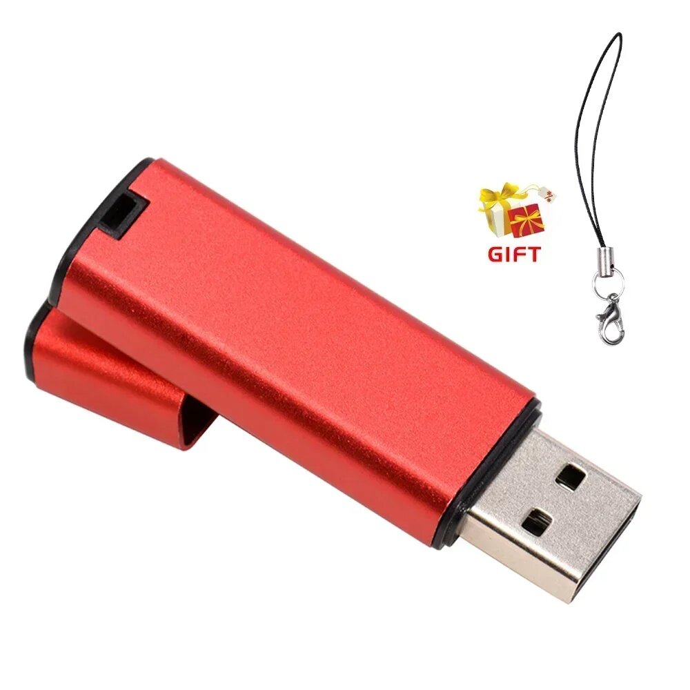 JASTER USB-накопитель 64 ГБ, металлический брелок 4 ГБ, Red