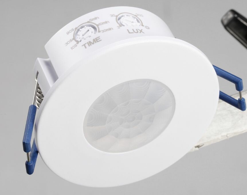 Датчик движения и освещенности 1200W 8m 120 (гориз.) 360 (верт.) белый, SEN55, FERON, 51519