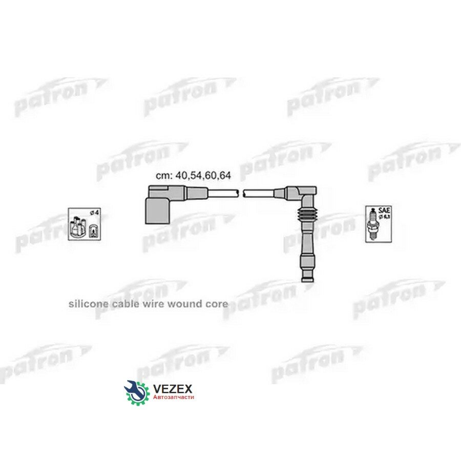 PATRON PSCI2004 Комплект проводов зажигания OPEL ASTRA F 91-98, CALIBRA A 90-97, TIGRA 94-00, VECTRA A 88-95, VECTR
