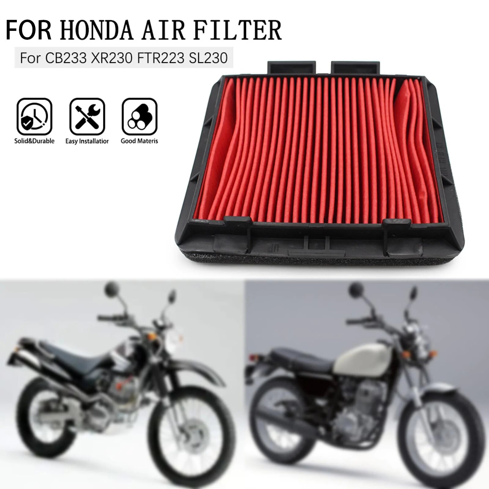 Воздушный Фильтр Для Мотоцикла Honda SL230, Система 17211-KFB-000, Фильтр Двигателя, Простая Установка, Запчасть Для Гаража