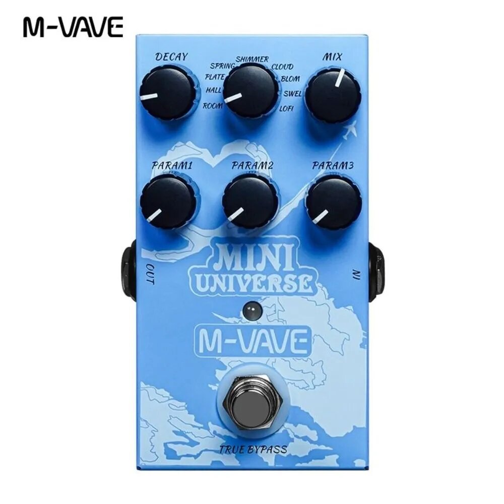 M-VAVE Mini-universe Эффекты Реверберации Для Электрогитар Педаль True Bypass