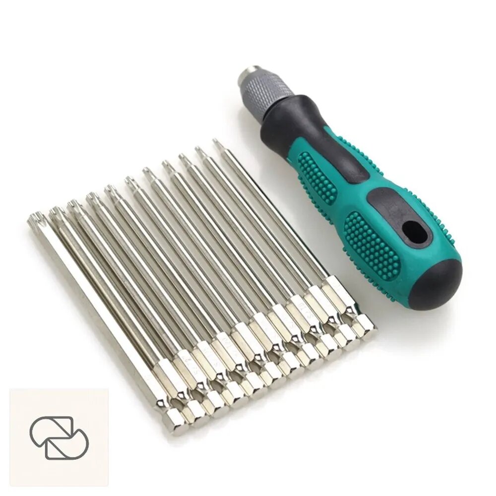 Набор отверток Essential Torx/12шт, Длинные шестигранные магнитные отвертки