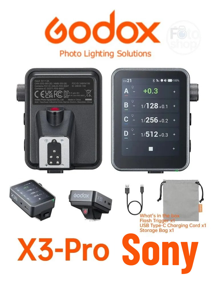 Godox X3 Pro Беспроводной передатчик с сенсорным экраном TTL HSS для вспышки Sony