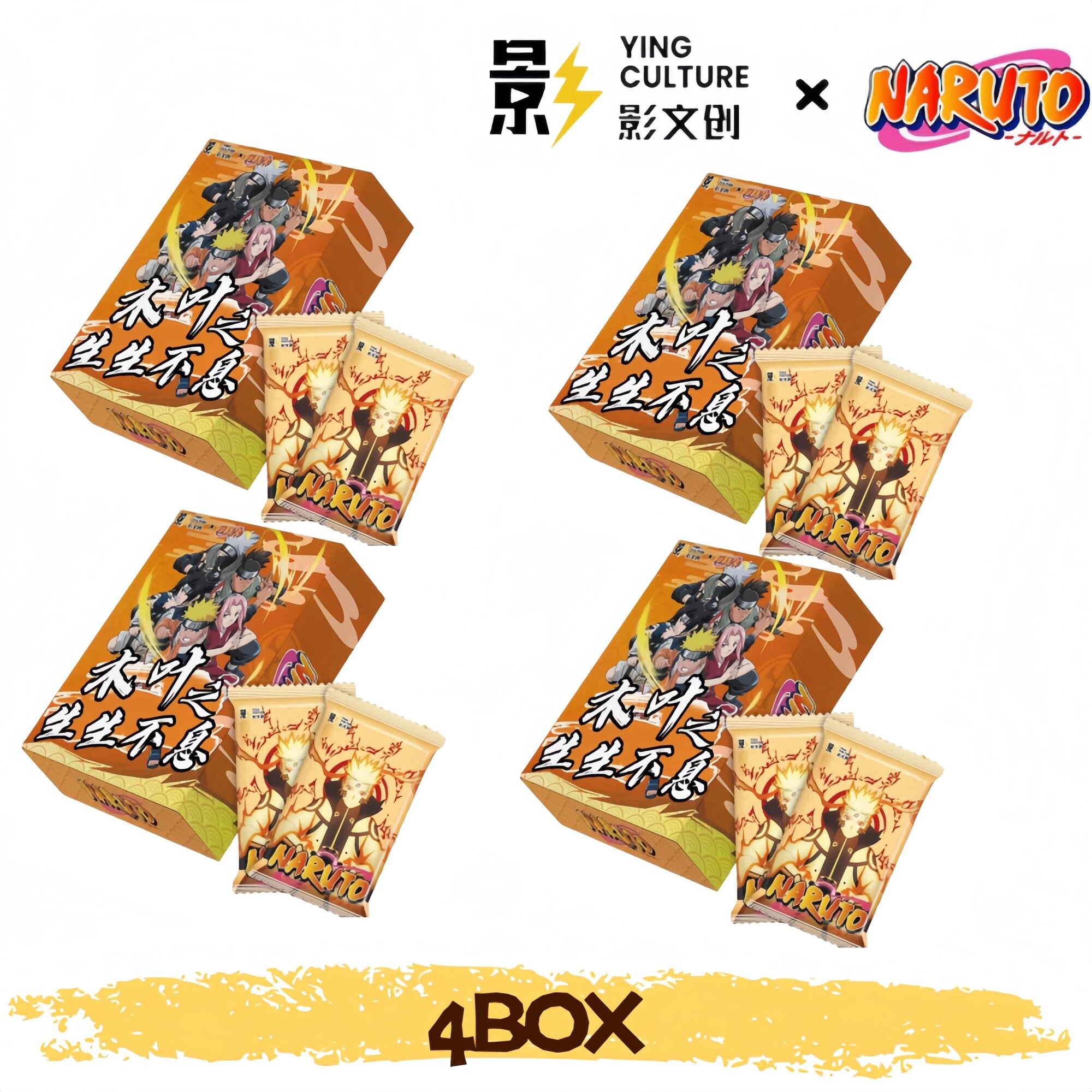 Коллекционные карточки Наруто, серия 2: Вечная жизненная сила Конохи Bandai 4BOX