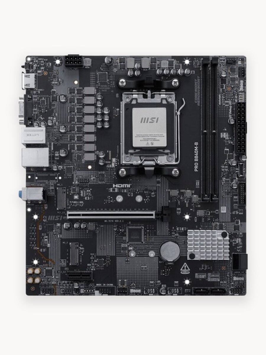 Материнская плата Msi PRO B840M-B (AM5, mATX)