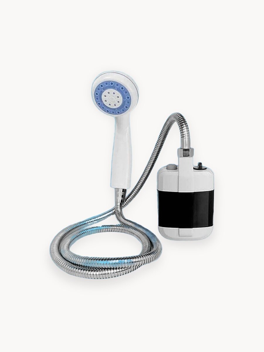 Электрический душ, без резервуара, проточный, с душевой лейкой, серебристый