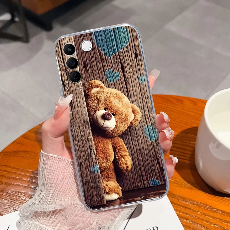 Чехол для VIVO V27E V27 Pro, красивый яркий силиконовый прозрачный чехол из ТПУ для телефона VivoV27E V27Pro, противоударный чехол