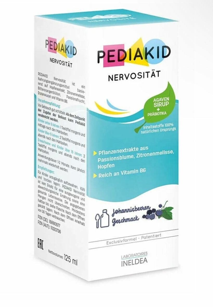 Pediakid сироп для снятия стресса, тревоги и нервозности у детей 125 мл