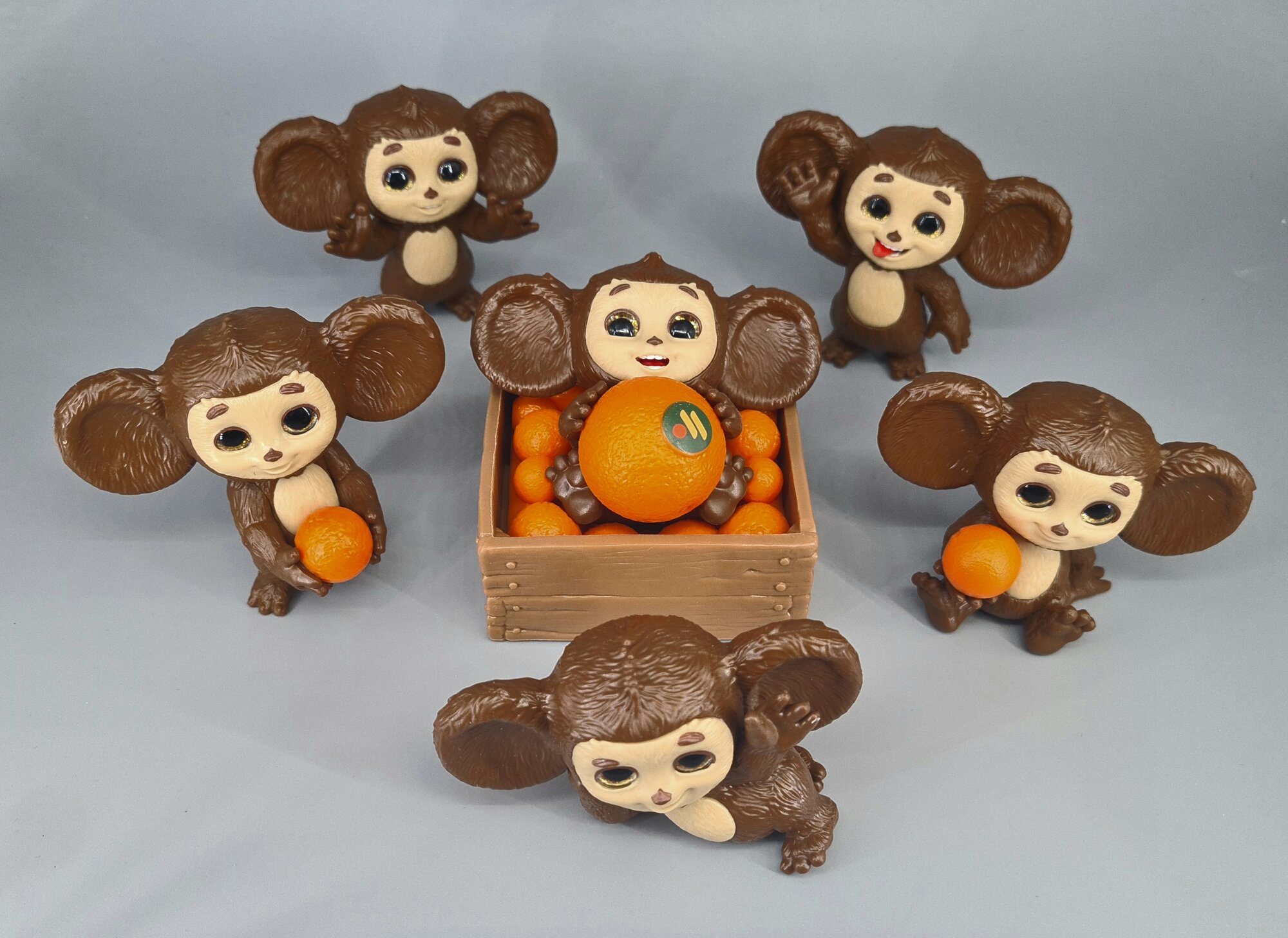 Полная коллекция из 6 фигурок чебурашка - коллекционная серия чебурашка PROSTO TOYS Вкусно и точка, 2025 г