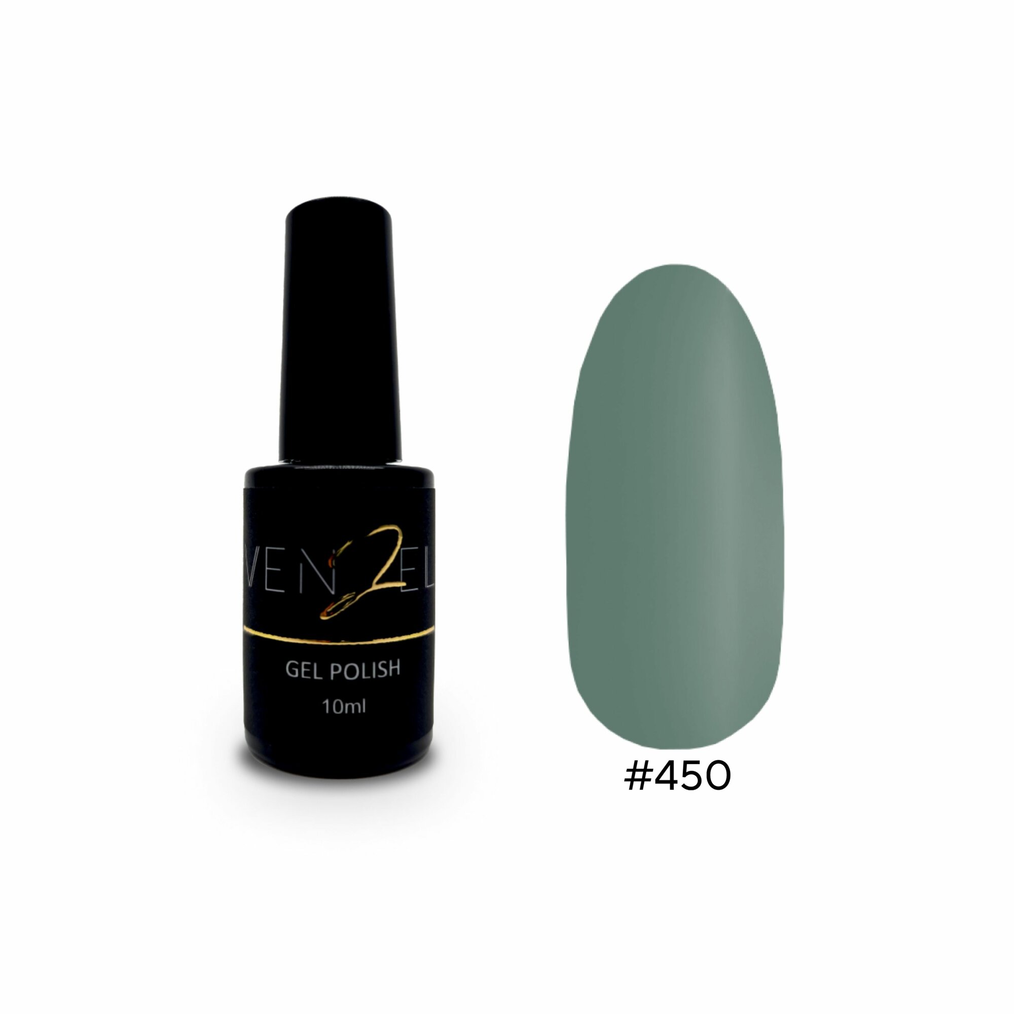 Venzel-450 серый гель-лак для ногтей плотный 10ml