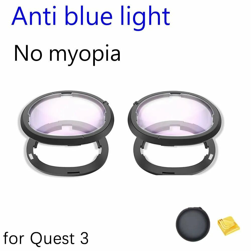 Для линз Quest 3 Близорукость Анти-синие антибликовые очки Магнитная оправа для очков VR Рецептурные линзы для аксессуаров Meta Quest 3