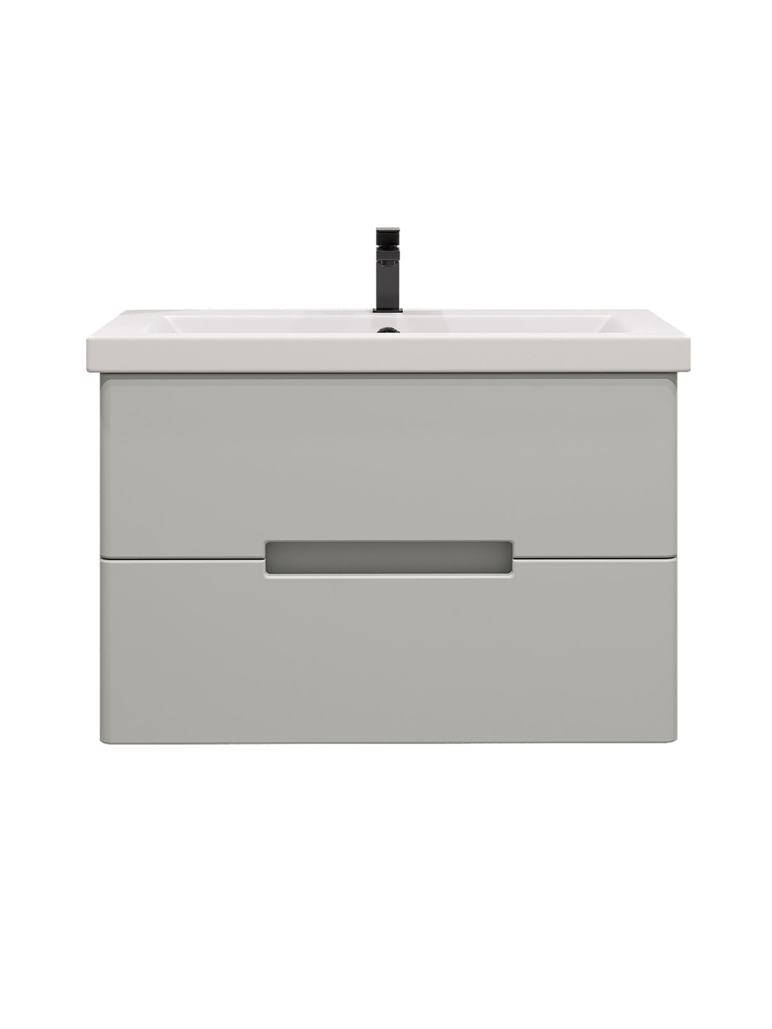 Тумба подвесная Vannika Mirva 70 Без раковины для ванной комнаты, Грей