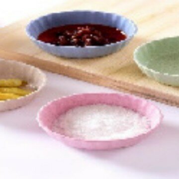 Экологичная соломенная круглая форма соусная тарелка зеленая для соусов и заправок кухонная посуда