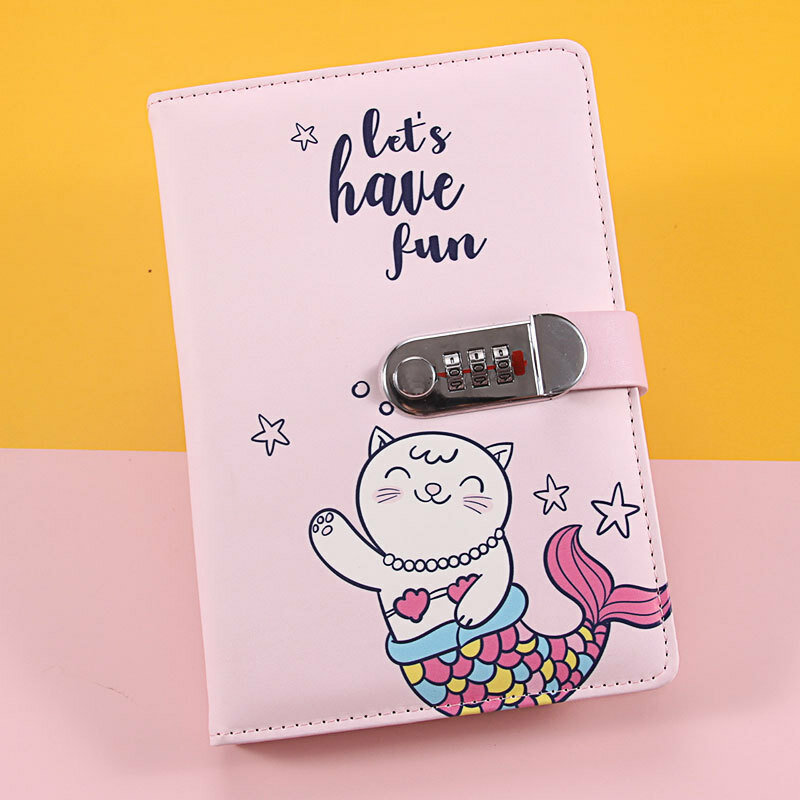 Детская книга паролей BoYao для начальной школы, принцесса, милый блокнот с замком для пароля, дневник