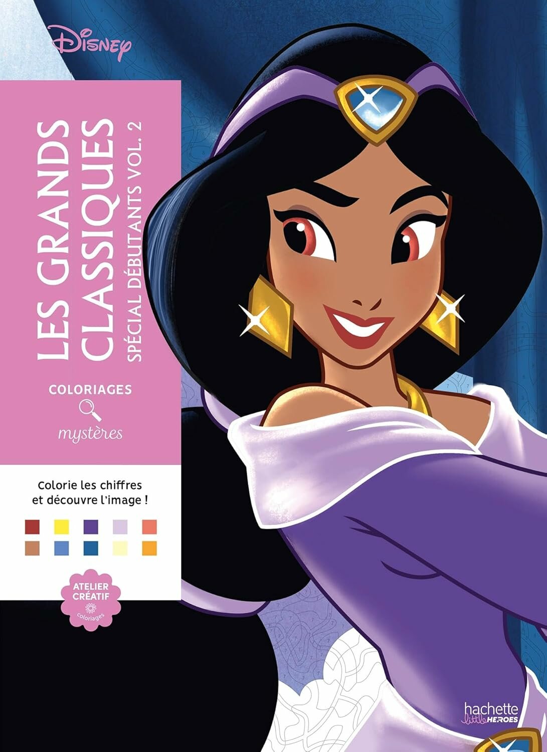 Раскраска по номерам Hachette Coloriages mysteres Disney - Les Grands classiques Special debutants Том 2,128стр. - 2017356093