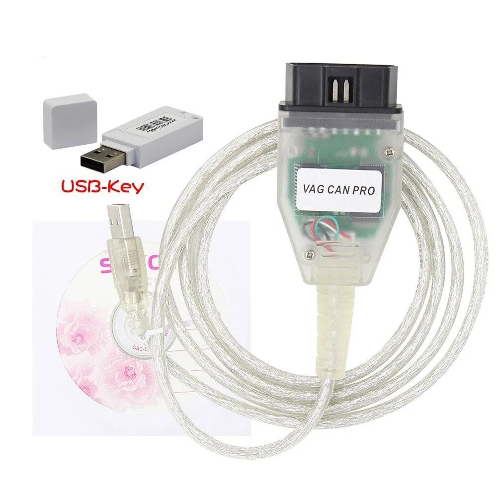 VCP CAN PRO V5.5.1 для VW Audi K-line с USB-ключом Удлинительный кабель OBD для X431 V/PRO 3/Easydiag OBD2 Инструменты для диагностики автомобилей