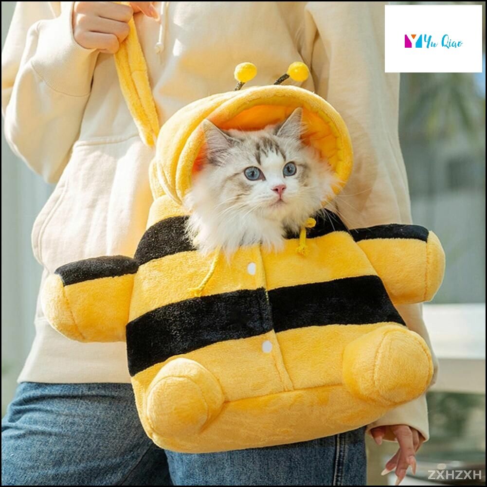 Рюкзак для домашних животных в эксклюзивной форме пчелы малого размера, стильная сумка для кошек
