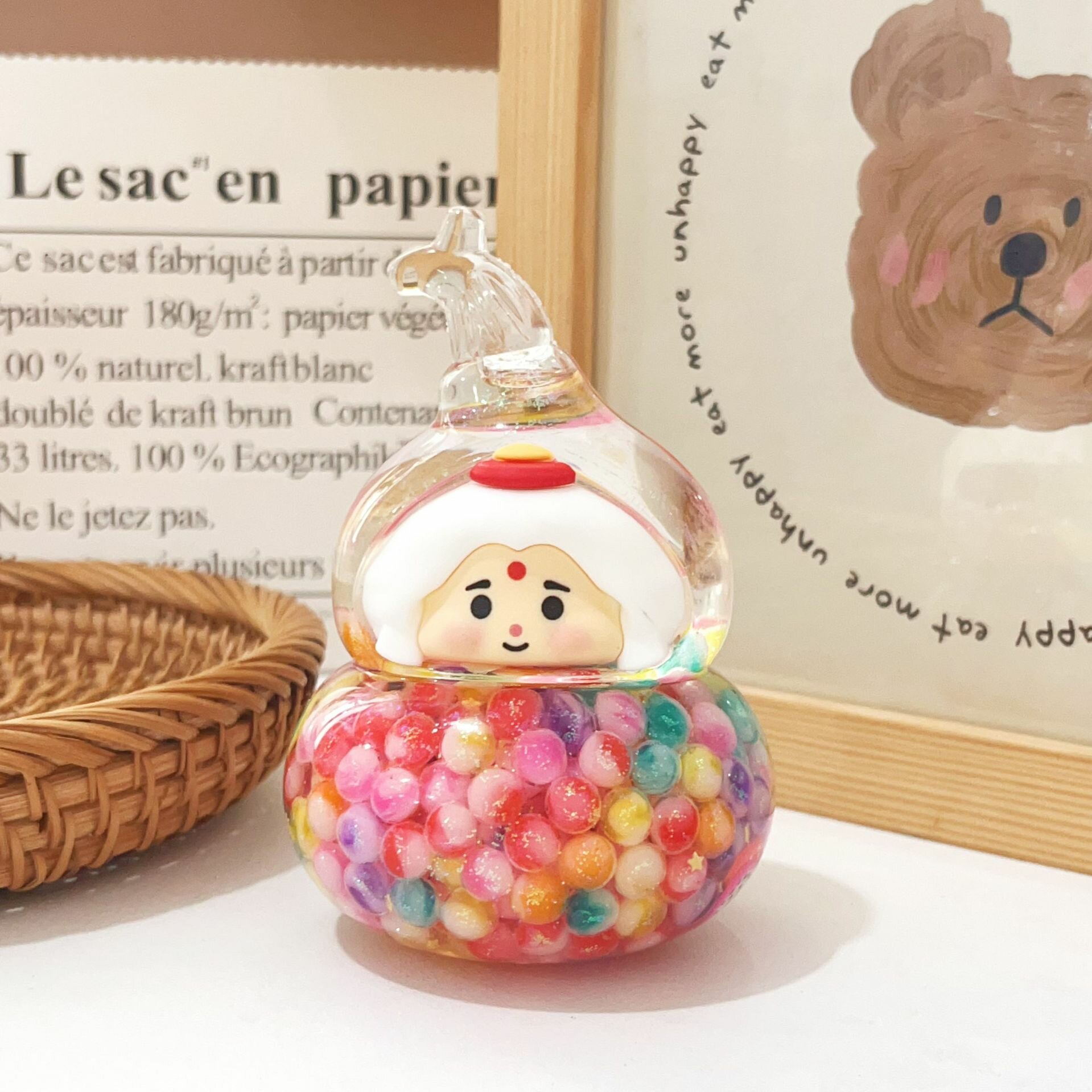 Китайский стиль, милый креативный орнамент в виде тыквы удачи, настольное украшение, декор для офисного стола, новогодний подарок для лучшего друга