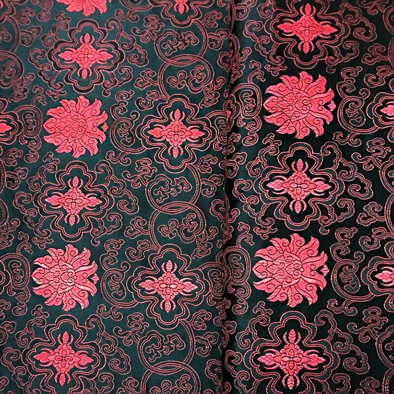 Парча жаккардовая ткань Бордовый, 11