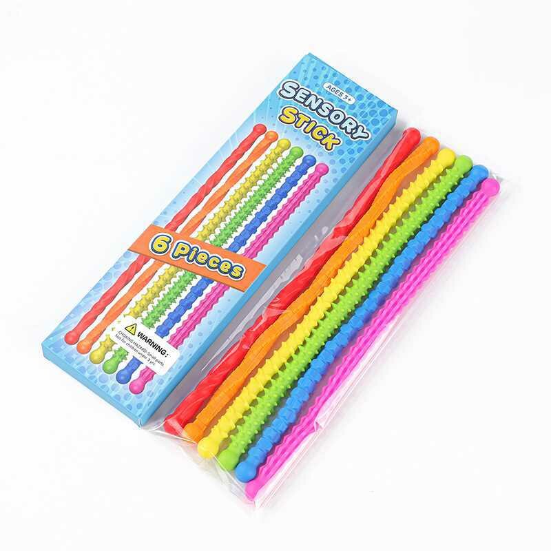 Силиконовая текстура, сенсорная антистрессовая палочка, образовательная сенсорная палочка для детей, DIY деформируемая антистрессовая игрушка