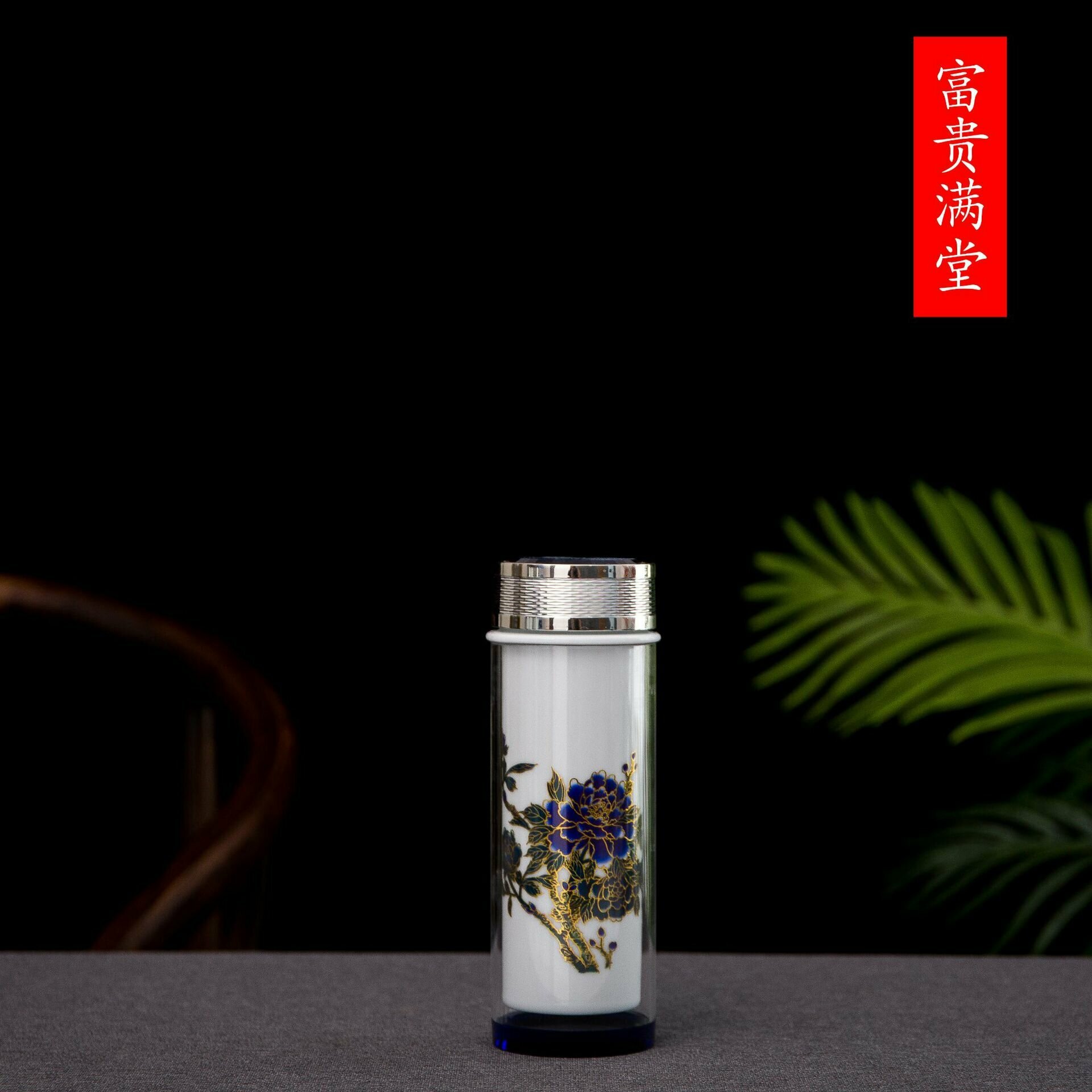 Горячая продажа керамической изолированной кружки Jingdezhen, сине-белая, меняющая цвет, автомобильная портативная кружка, офисная кружка, стеклянная подарочная кружка, антиожоговая