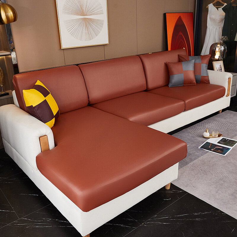 Водонепроницаемый чехол для дивана из кожи, однотонный, не требующий стирки, чехол для дивана в стиле душевой шапки, водонепроницаемый чехол для дивана, чехол для подушки