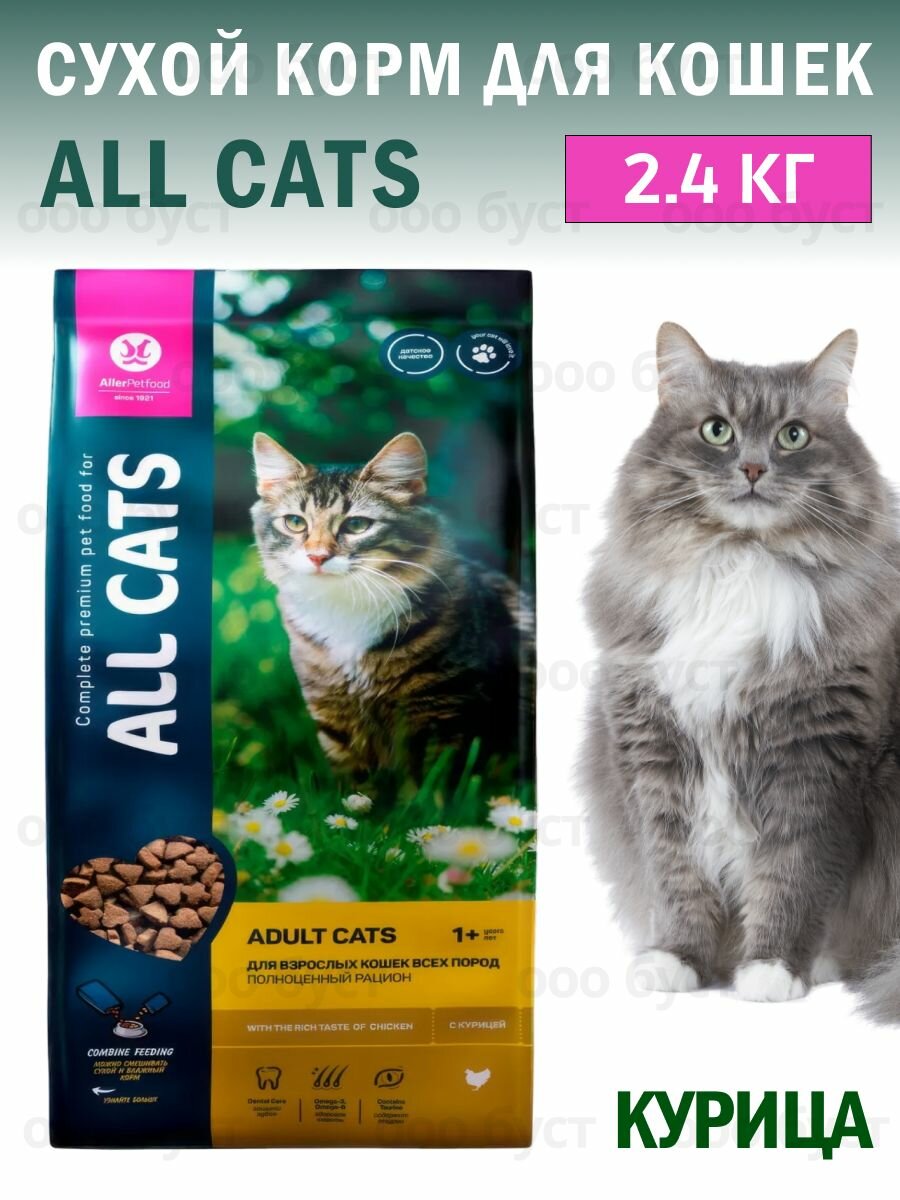 All Cats сухой корм для кошек цыплёнок 2,4кг