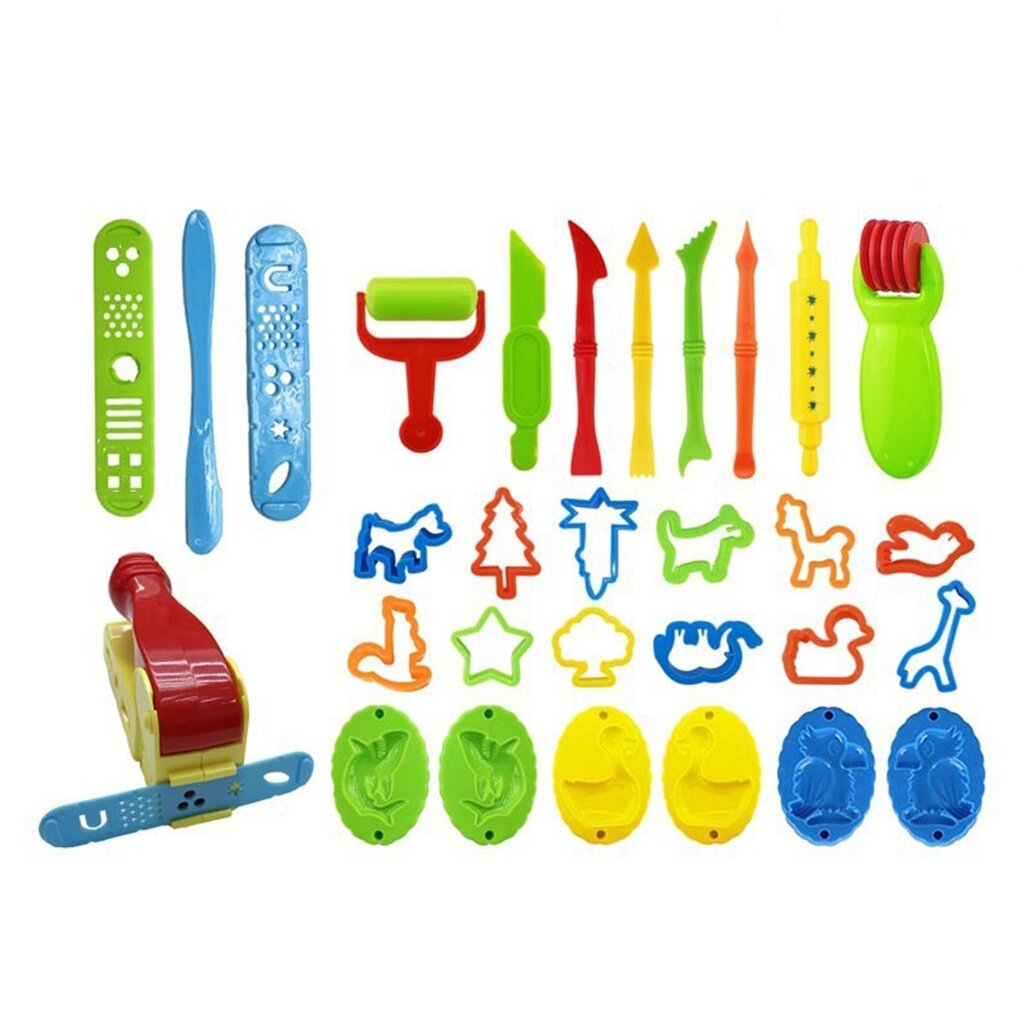Набор форм для лепки из глины детская игрушка-тюлень diy резиновый цветной глиняный инструмент-набор из 30 частей CNTZ003B