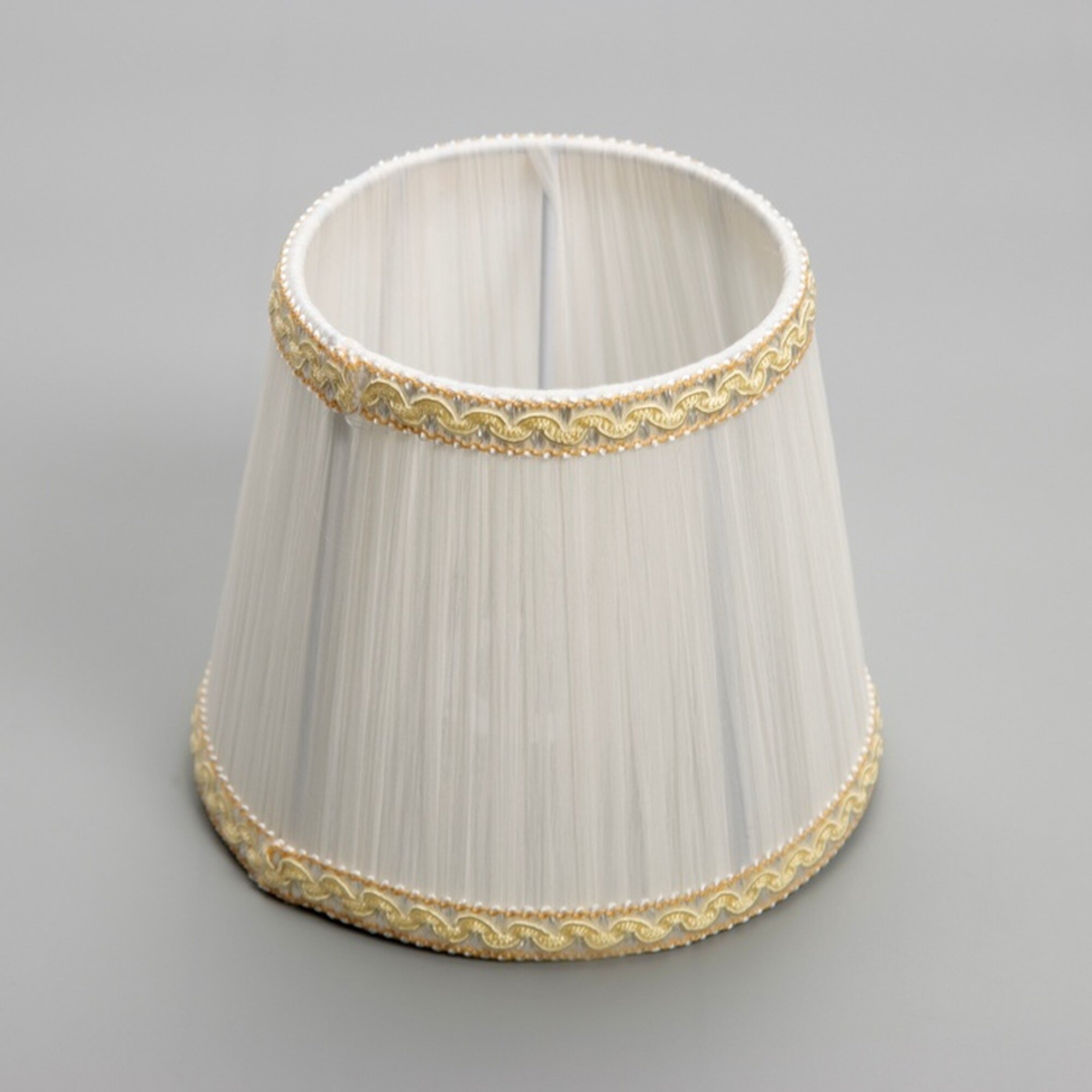 Абажур BayerLux, E14, металл, текстиль, 14×14×12 см, цвет бежевый